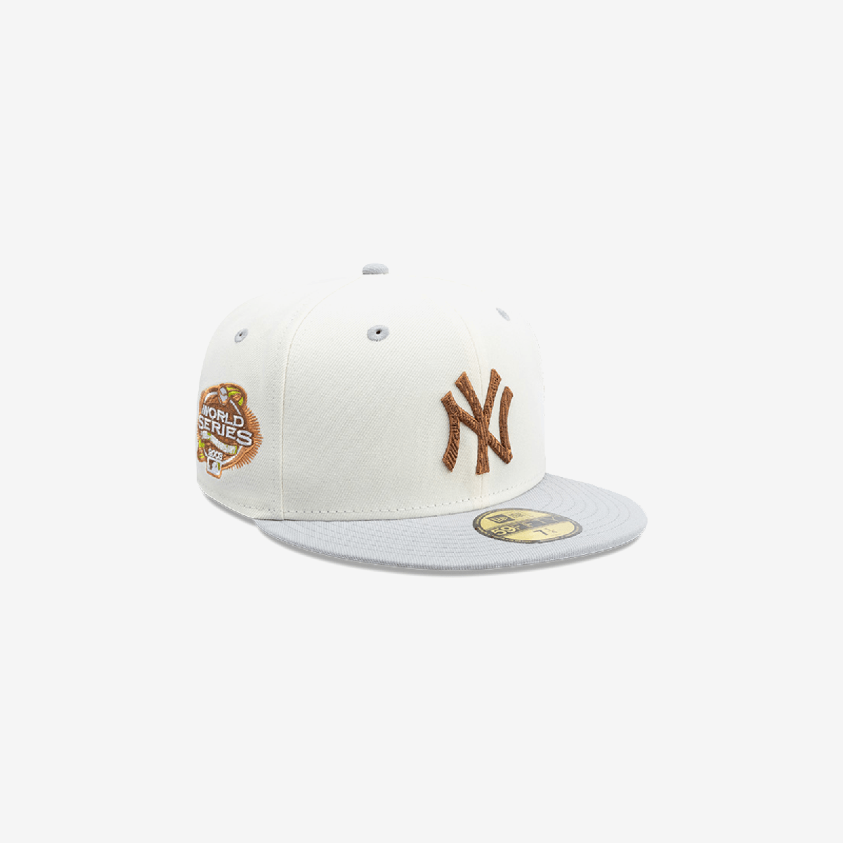 New York Yankees MLB Wooden 59FIFTY Closed White Cap | Broken Chains