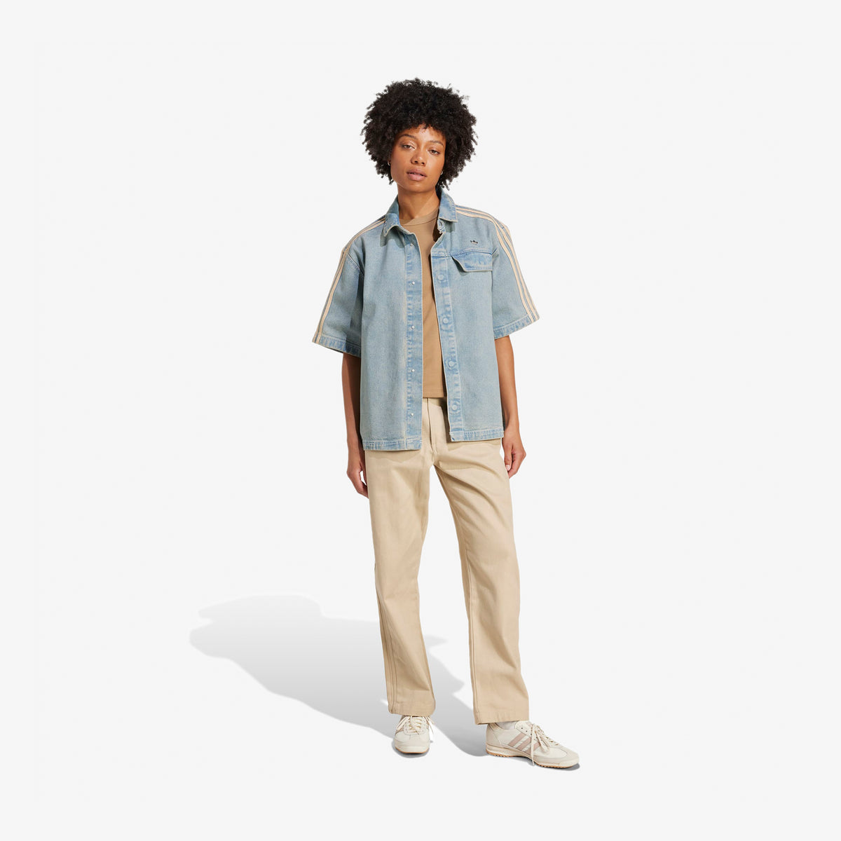 W adidas Premium Essentials Denim Shirt Shortsleeve | Broken Chains